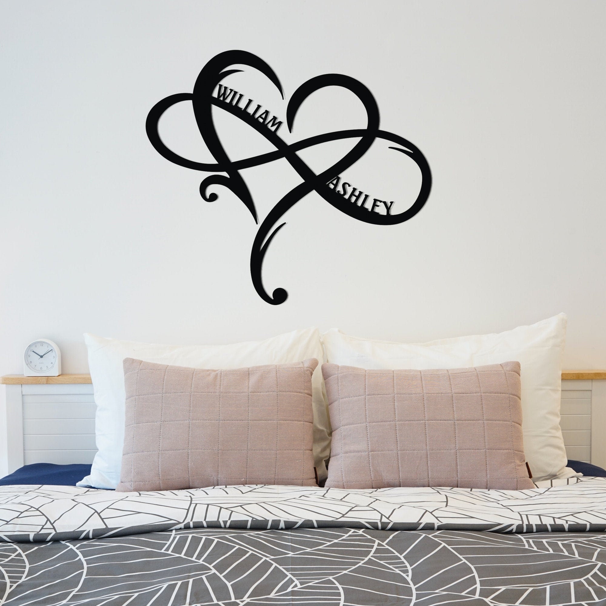 Personalized Metal Infinity Heart Sign Infinity Symbol and - Etsy