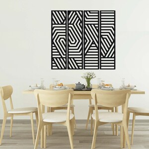 Abstract Set of 4 Panels, Abstract Art, Decorative Wall Panels, Living ...