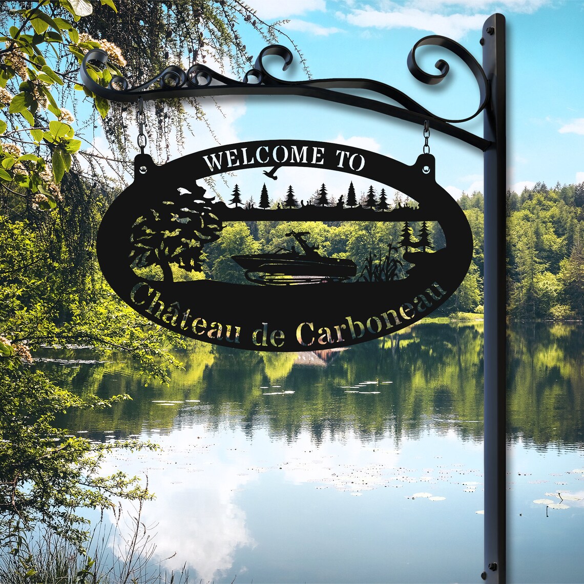 Custom Metal Lake House Sign: Personalized Family Lake Lot Decor - Etsy