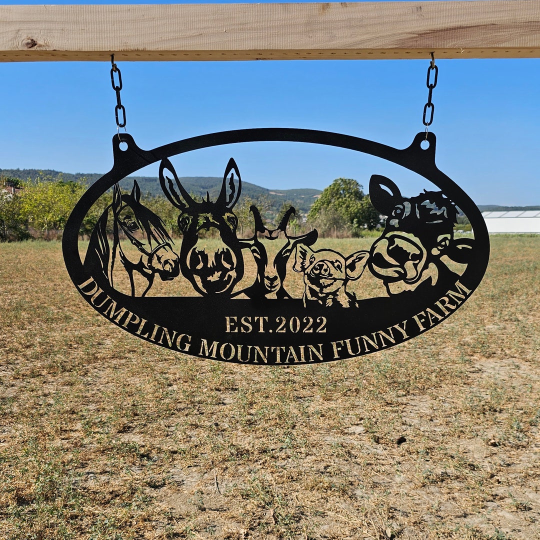 Personalized Farm Sign With Established Date, Metal Sign Personalized ...
