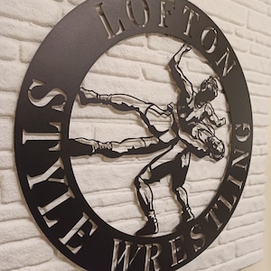 Personalized Wrestling Sign, Custom Wrestling Metal Name Sign ...