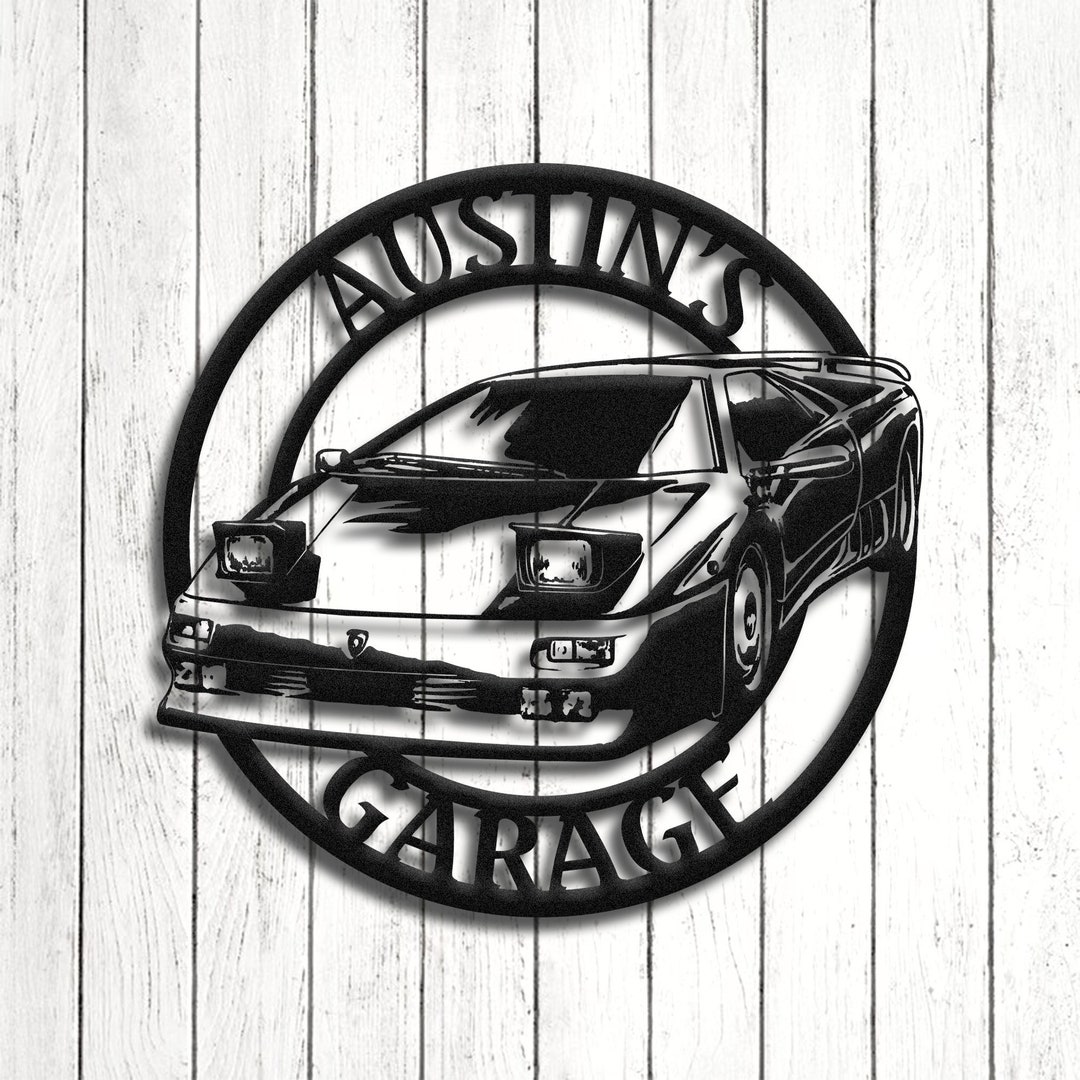 Lamborghini Diablo Metal Wall Art, Lamborghini Sign, Lamborghini Metal ...
