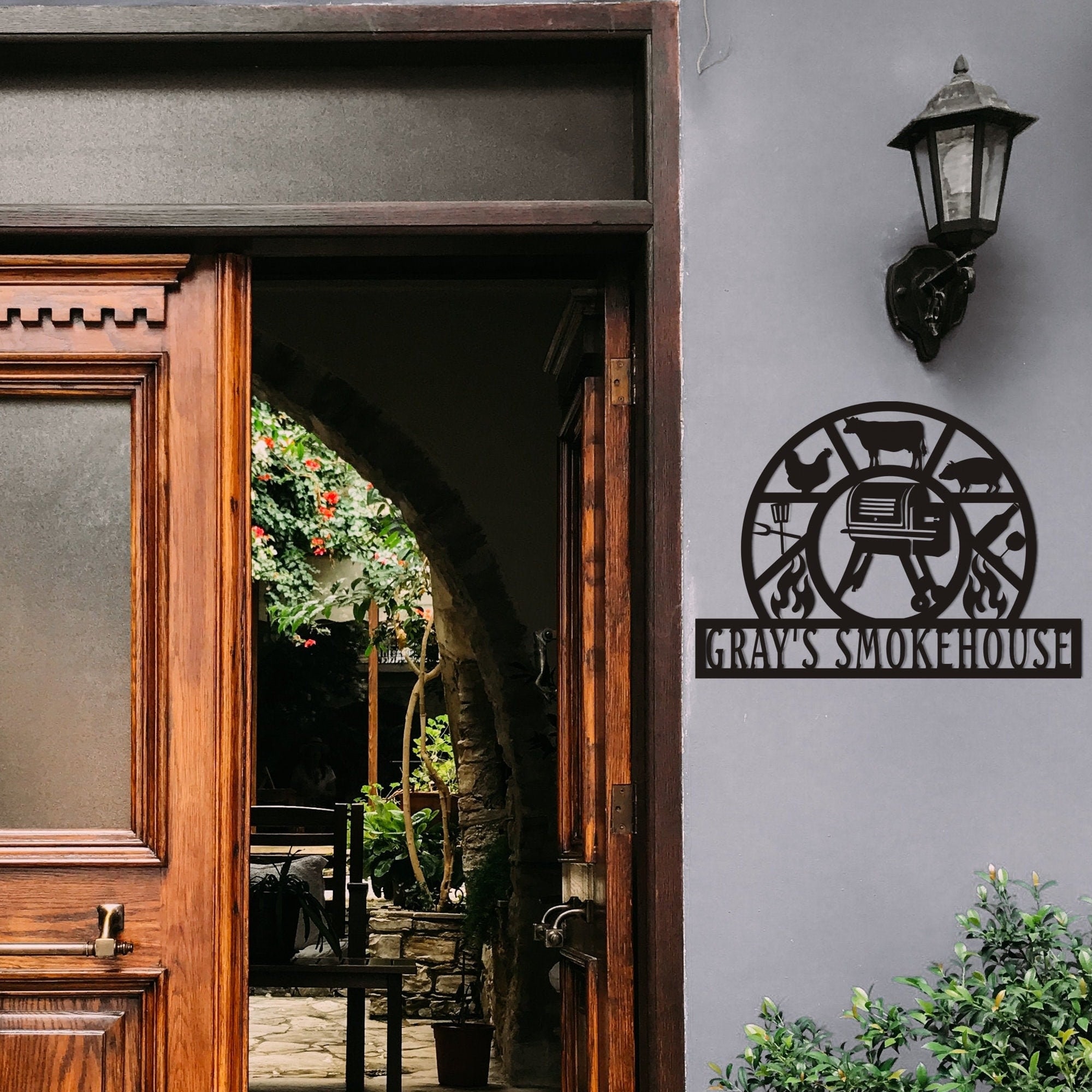 Personalized BBQ Sign, Outdoor Kitchen Sign, Custom Sign, Pit Master ...