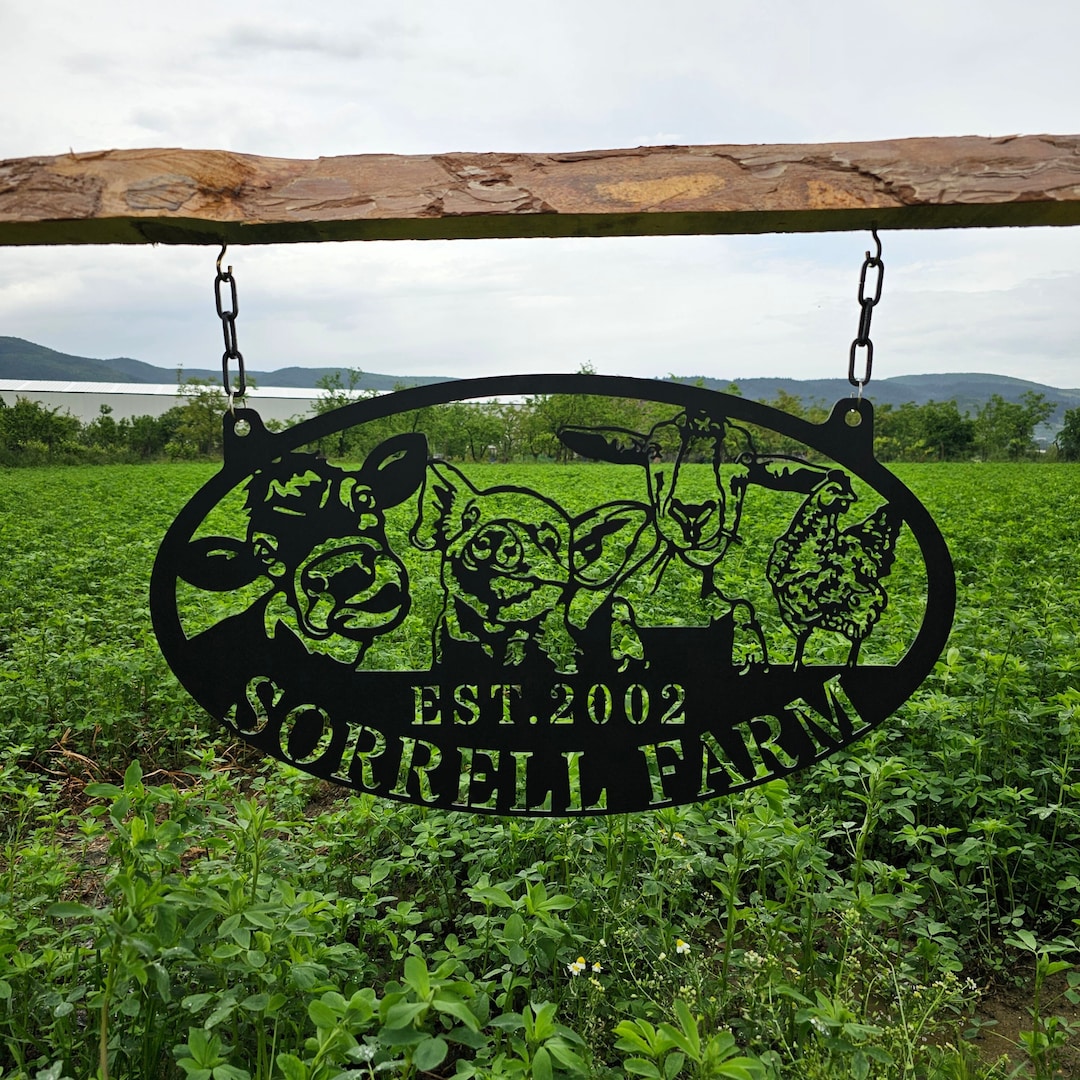 Personalized Farm Sign With Established Date, Metal Sign Personalized ...