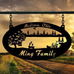 Metal Lake Sign , Camping Lake Sign , Lake Sign Customized With Your ...