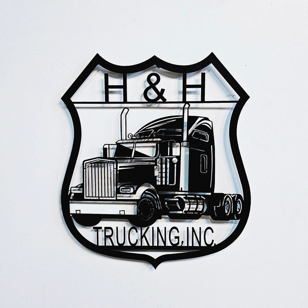 Personalized Transport Truck Metal Wall Art, Trucker Metal Sign, Home ...