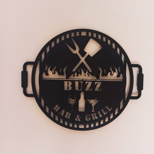 Personalized BBQ Sign, Outdoor Kitchen Sign, Custom Sign, Pit Master ...