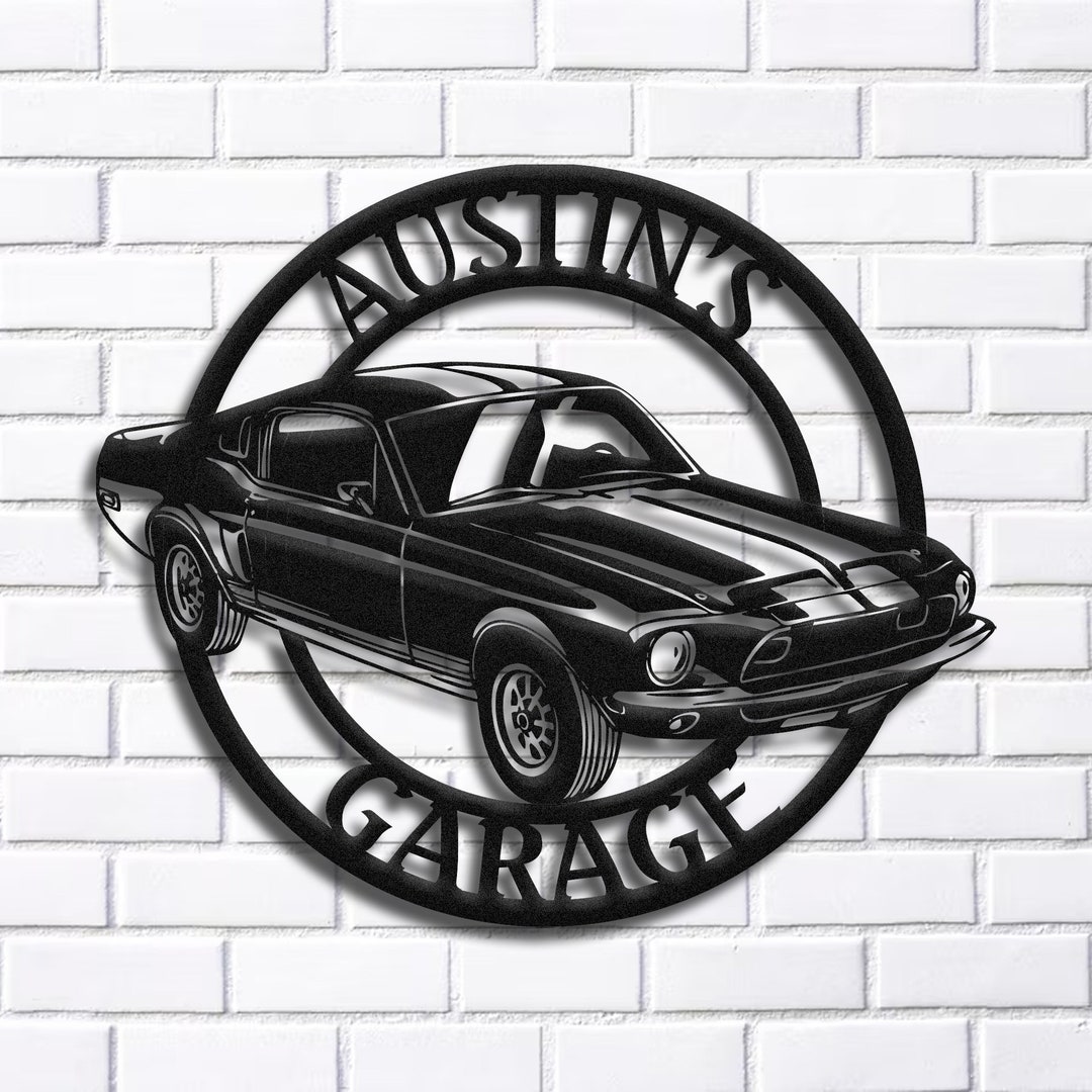 1968 Mustang GT500 Metal Sign, Shelby Metal Sign, Shelby Cobra, Shelby ...