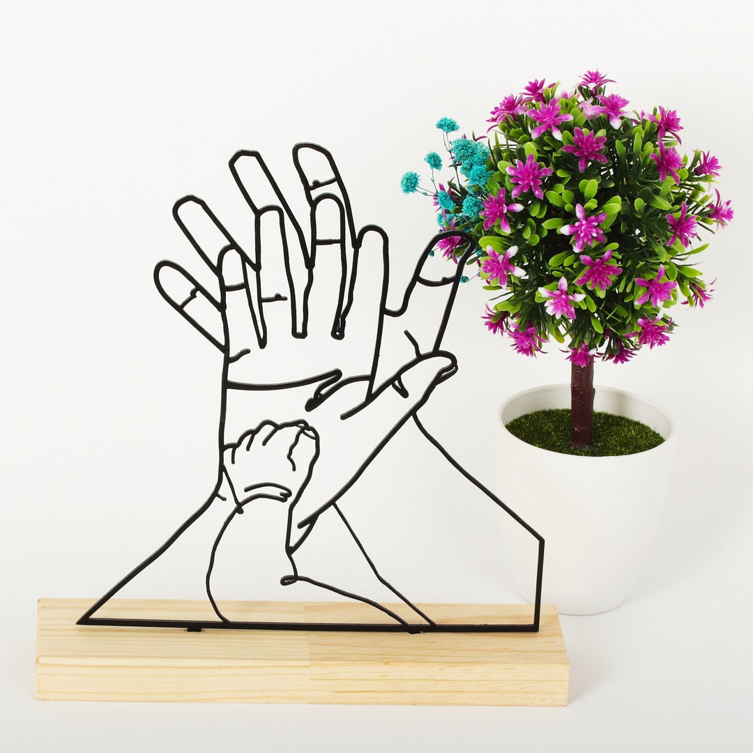 Family Hands, Minimal Decor, Shelf Decor, Home Decor, Housewarming Gift ...