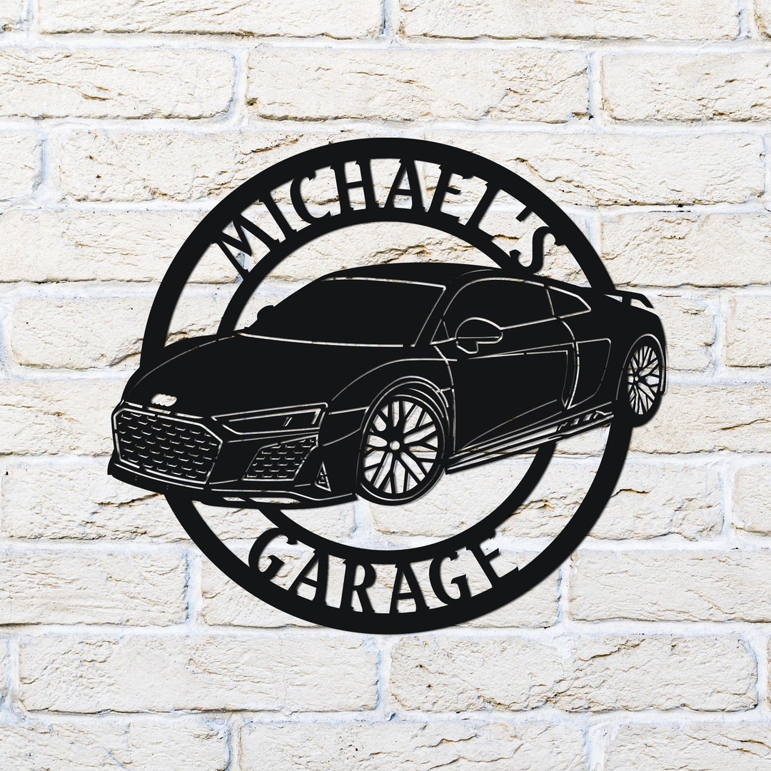 R8 Metal Garage Sign: Powder Coated Steel Wall Art - Etsy