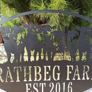 Personalized Cattle Farm Metal Sign: Family Name, South Poll Grass ...