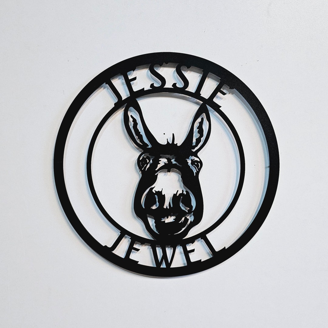 Donkey Sign, Custom Metal Sign for Donkey, Sign for Donkey, Metal Sign ...