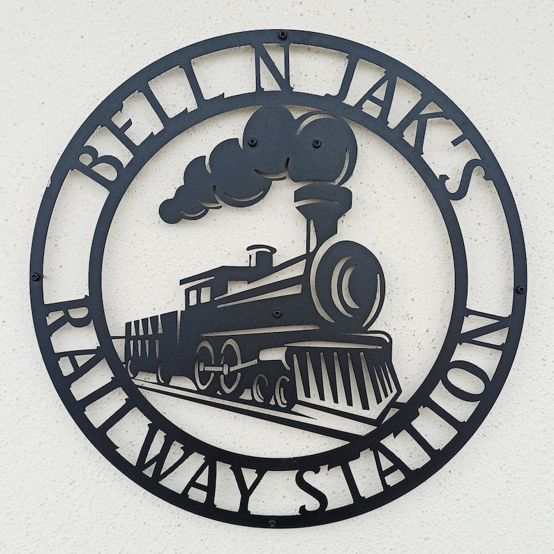 Railroad Signs Railway Sign Train Sign Train Room Train - Etsy