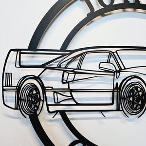 Ferrari F40, Ferrari Sign, Personalized Garage Name, Car Metal Sign ...