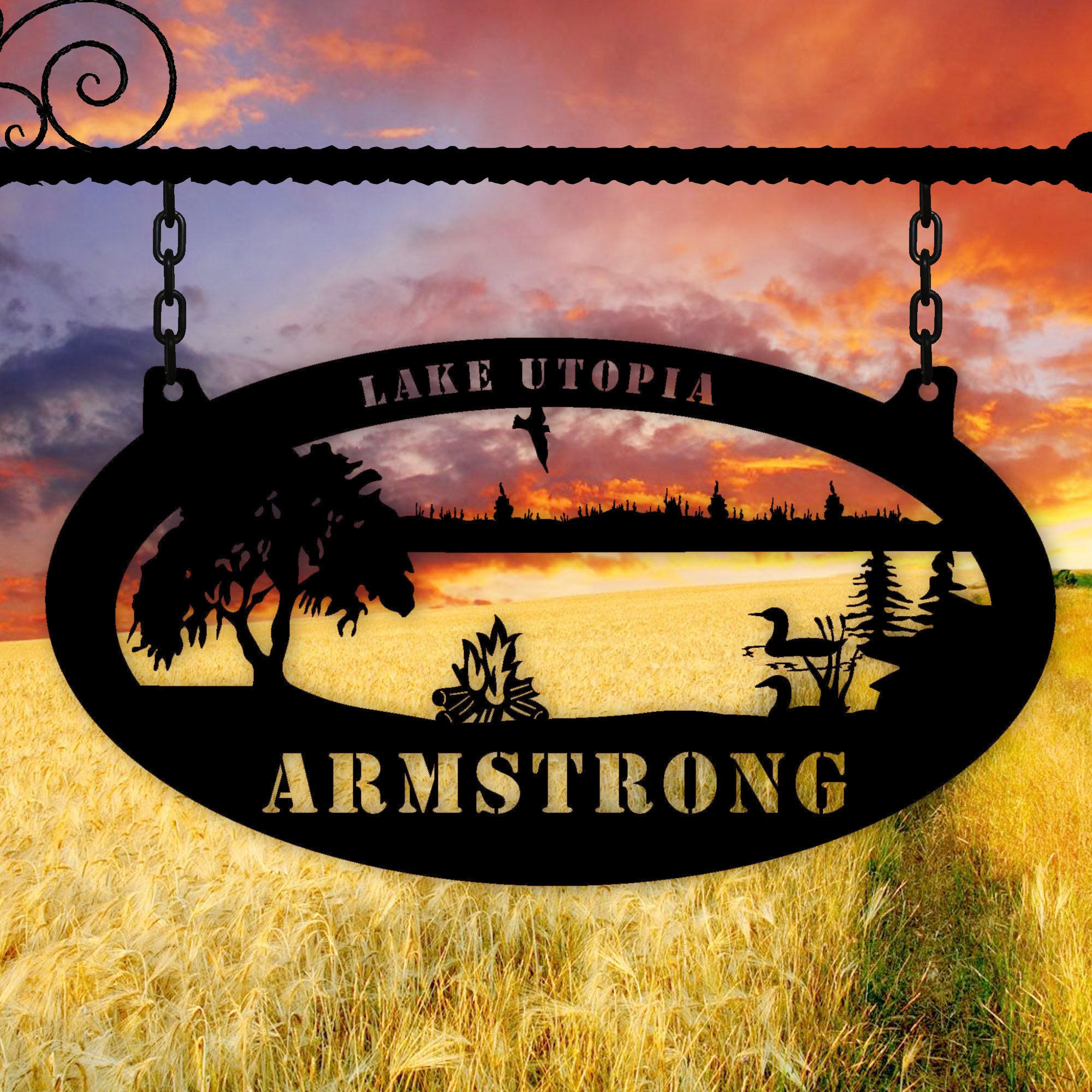 Metal Lake Sign Camping Lake Sign Lake Sign Customized - Etsy