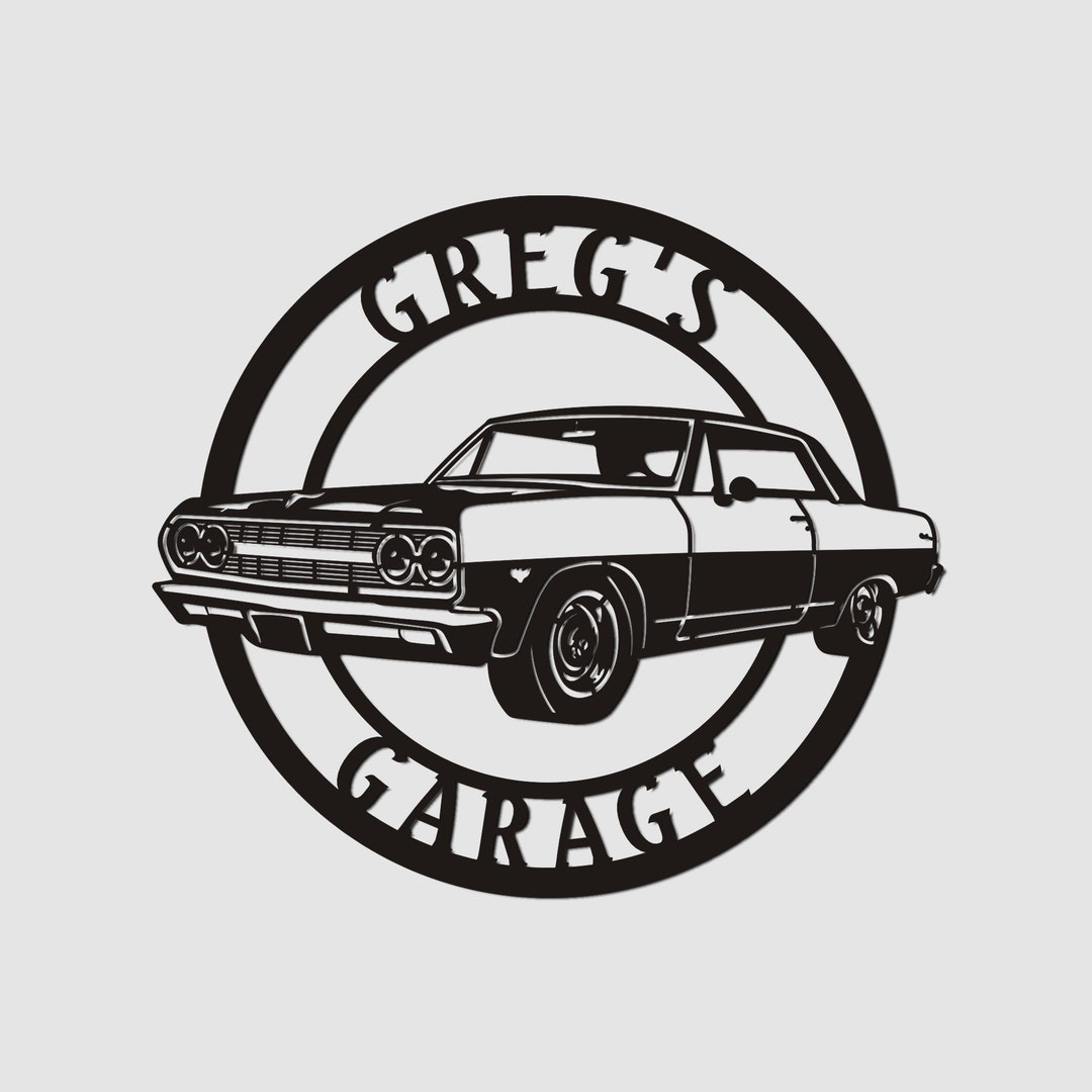 1965 Chevy Chevelle Metal Sign: Classic Car Art, Black Steel - Etsy