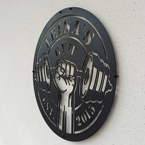 Custom Metal Gym Sign, Gym Sign, Personalized Home Gym Sign, Fitness ...