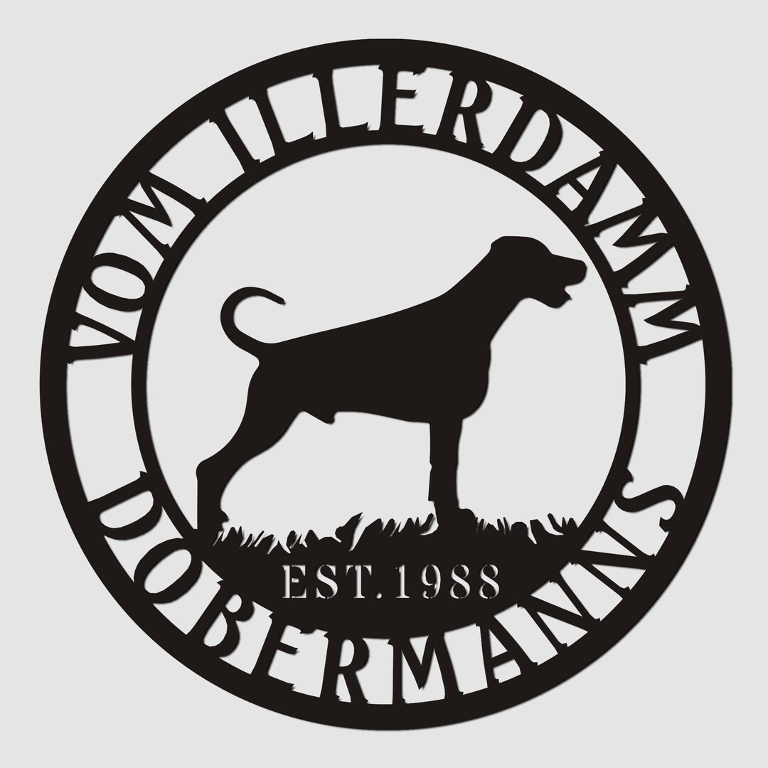 Personalized Doberman Metal Sign: Custom Dog Name, Pet Gift - Etsy