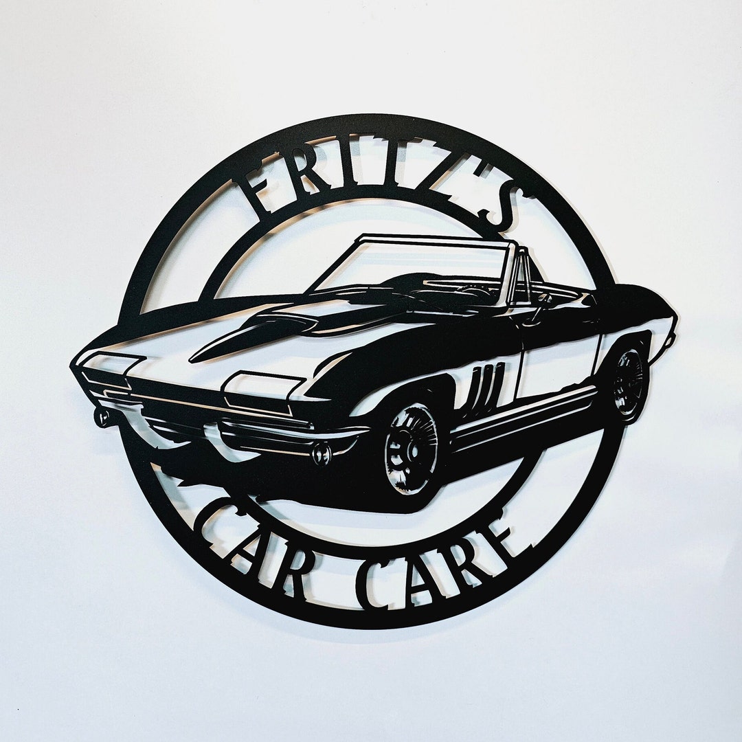 C2 Corvette Metal Sign , C2 Corvette Sign, Car Sign, C2 Angle, Vintage ...