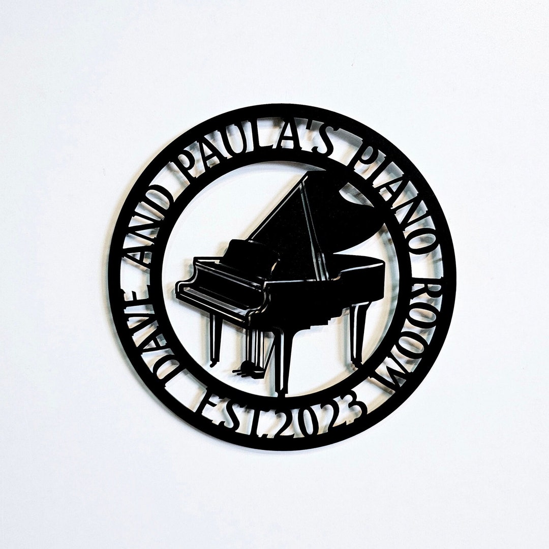 Personalized Piano Sign, Music Instrument Established Last Name Family ...