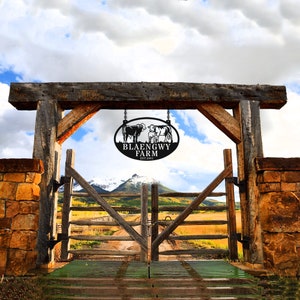 Personalized Simmental Farm Sign, Personalized Farm Sign, Simmental Cow ...