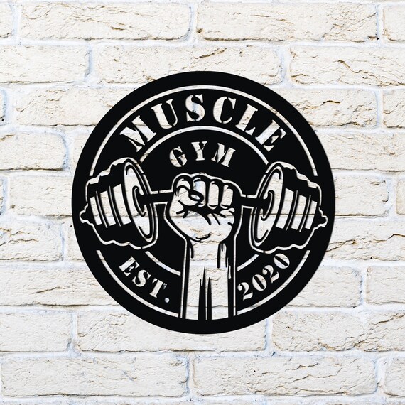 Custom Metal Gym Sign Gym Sign Personalized Home Gym Sign | Etsy
