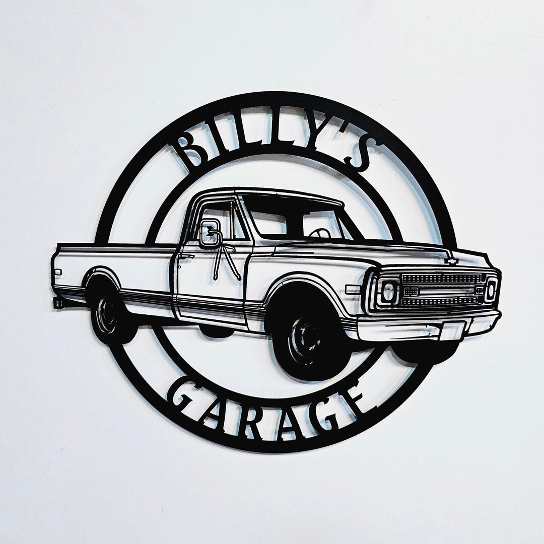 1969 Chevrolet C10 Metal Sign, Chevrolet Sign, Garage Sign, Chevy C10 ...