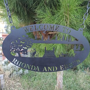 Metal Sign Lake Dock Sign , Deer Lake Sign, Family Lake Lot Sign, Lake ...