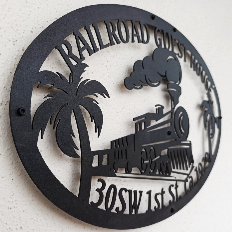 Railroad signs Railway Sign Train Sign Train Room Train | Etsy