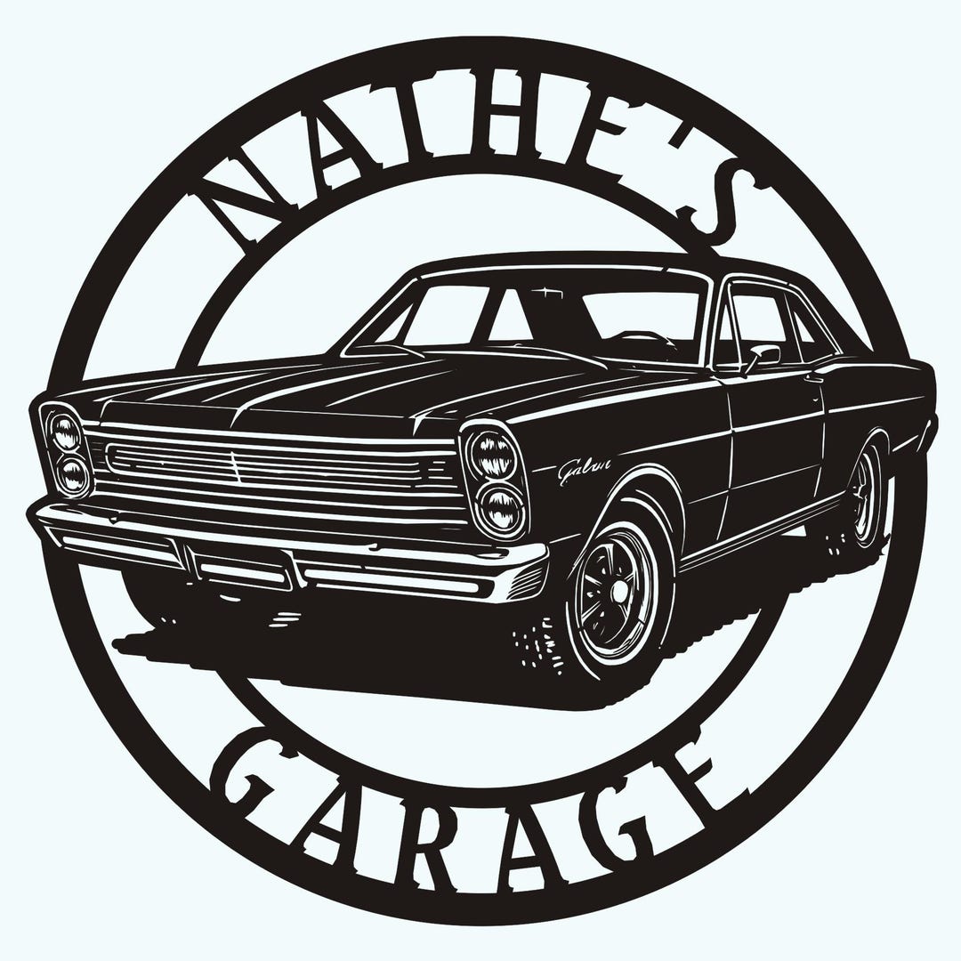 Ford Galaxie 500 Metal Garage Sign: Custom Classic Car Wall Decor, 1959 ...