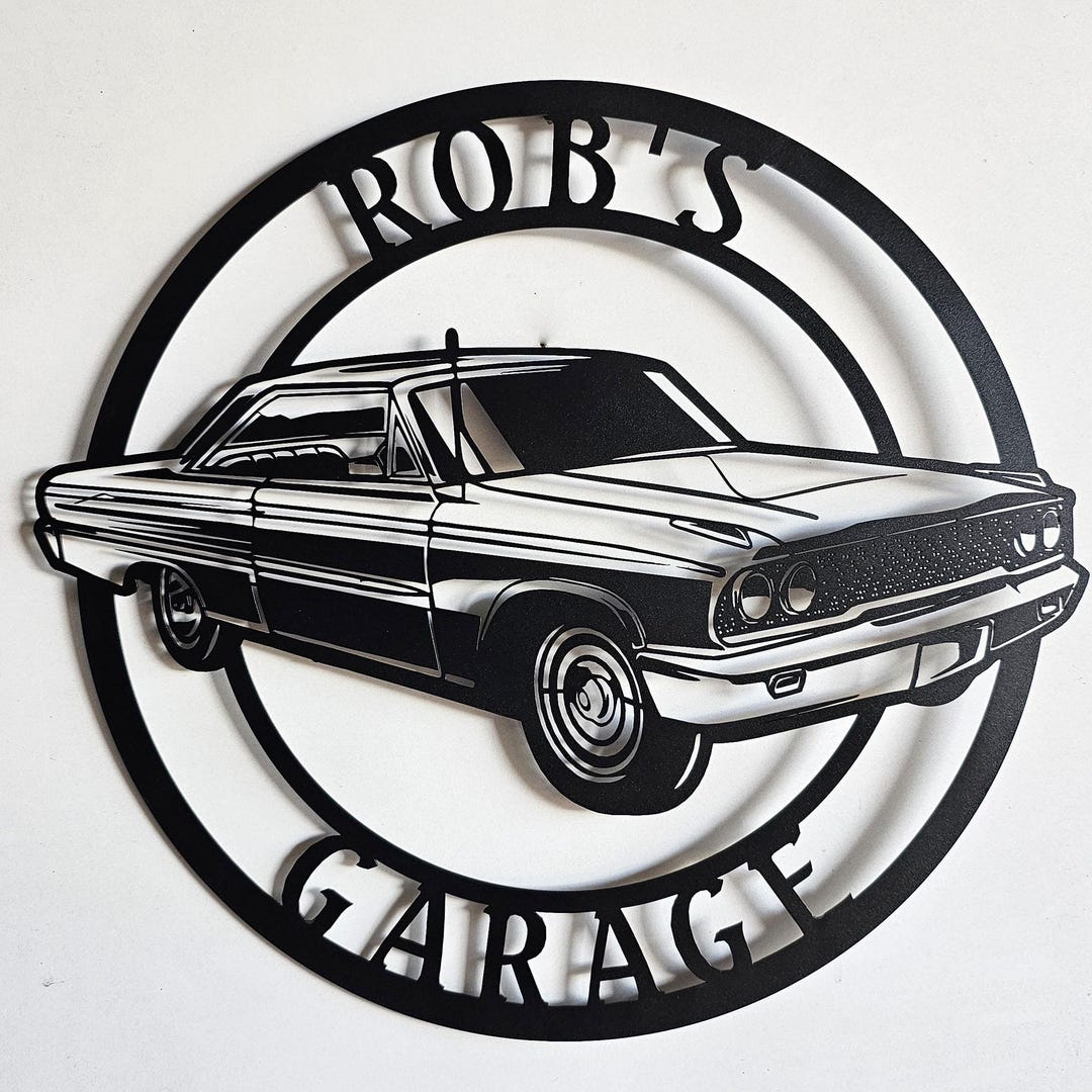 1963 Ford Galaxie 500 Metal Garage Sign: Custom Classic Car Wall Decor ...