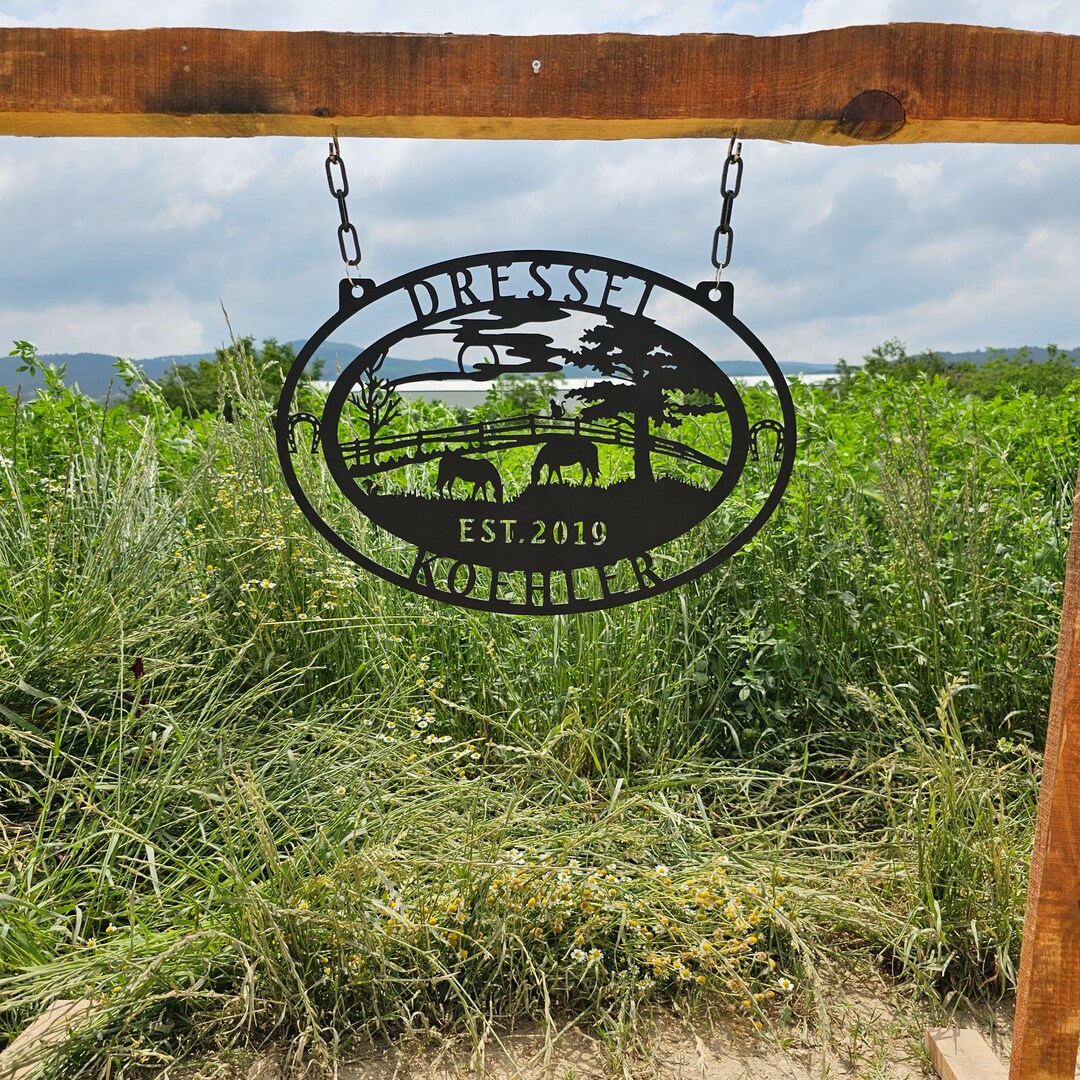 Personalized Farm Sign With Established Date, Metal Sign Personalized ...