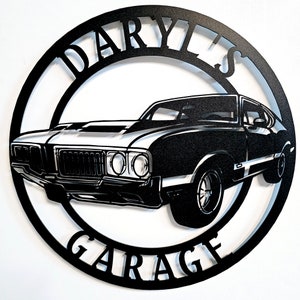 1970 Oldsmobile 442 Metal Garage Sign: Car Wall Art - Etsy
