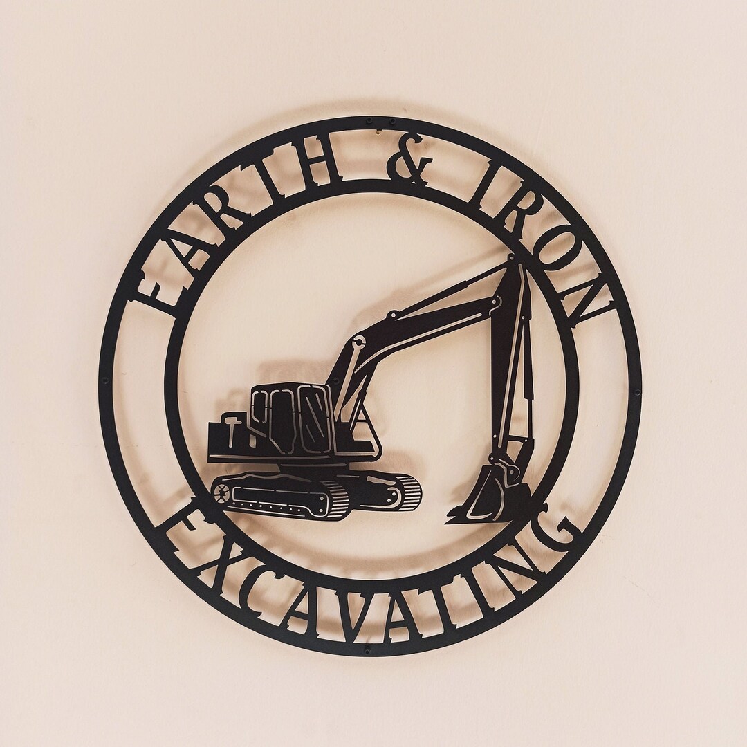 Excavator Signs, Excavator Wall Decal, Excavator Wall Art, Excavator ...