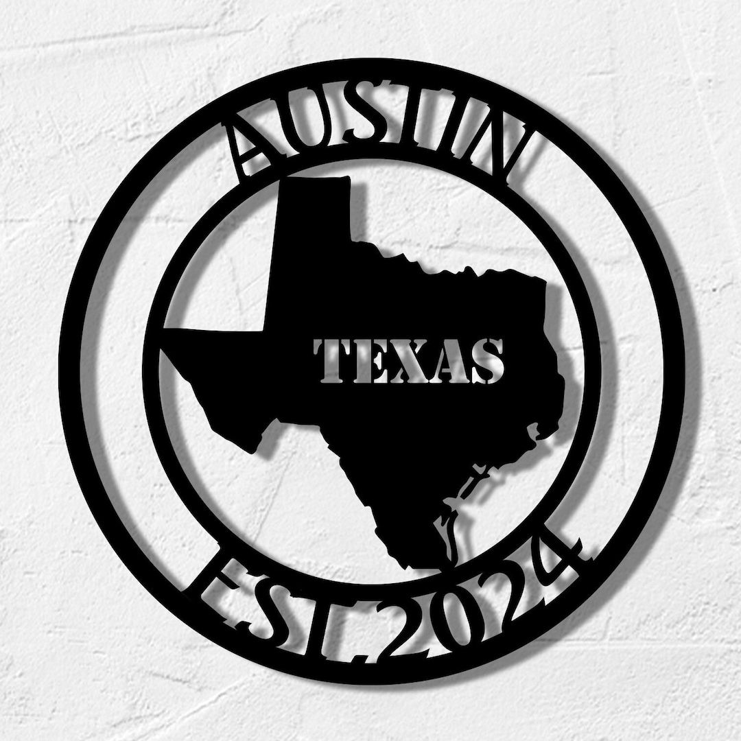 Custom Texas Metal Sign, Last Name Metal Sign, Metal Established Family ...