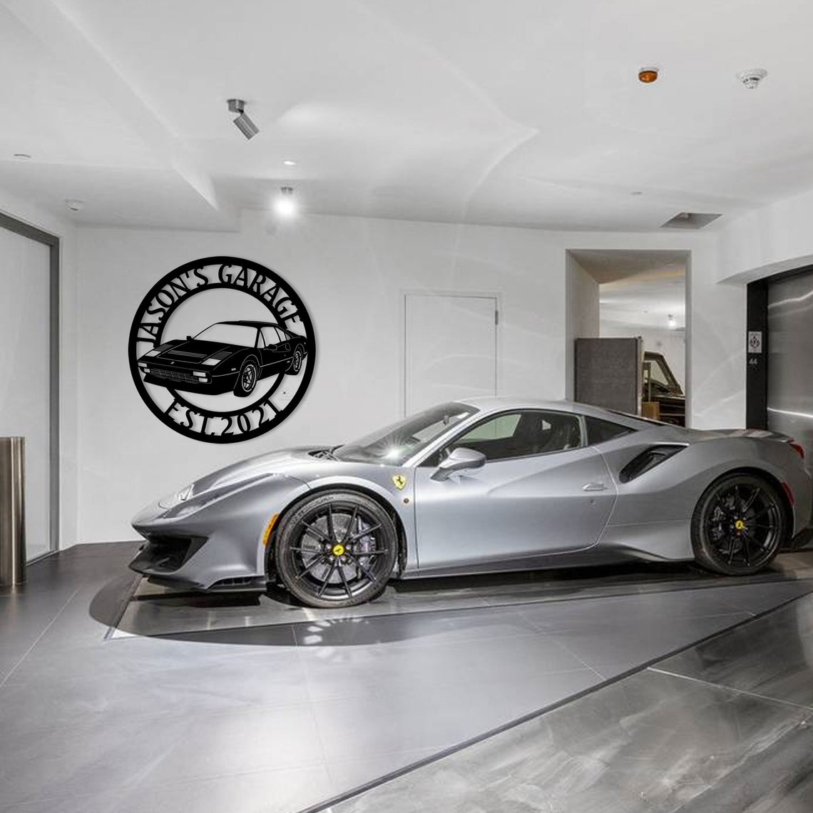 Ferrari 308 GTS Ferrari Sign Personalized Garage Name Car - Etsy