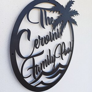 Personalized Family Pool Sign, Pool Palm Tree Sign, Tree House Sign ...