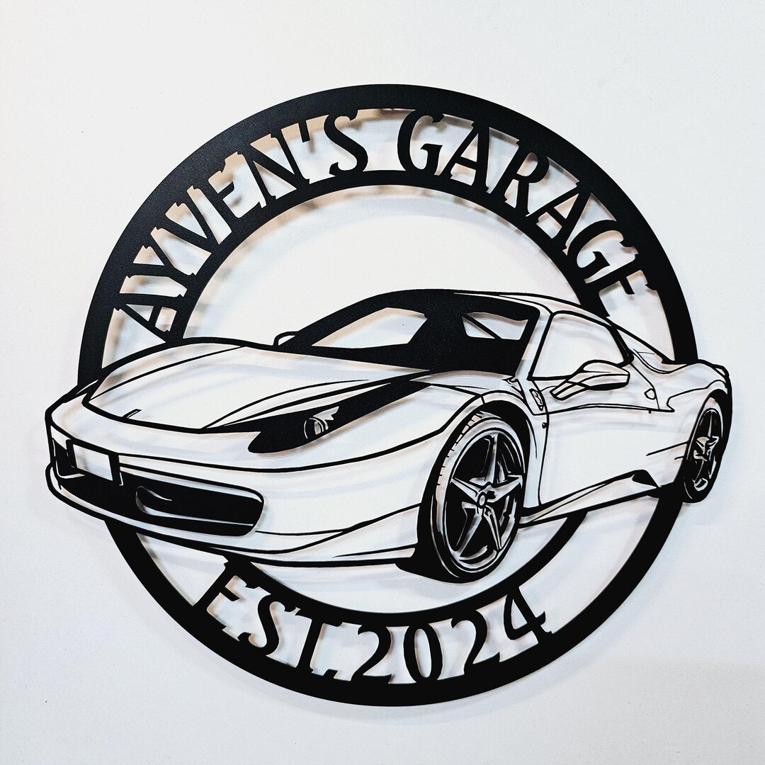 Ferrari Metal Sign, Car Metal Sign, Garage Sign, Garage Decor, Classic ...