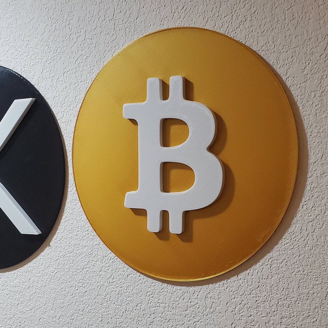 BITCOIN BTC Logo 3D Wall Art / Crypto Wall Art - Etsy