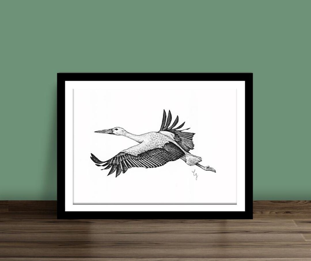Stork Poster - Etsy