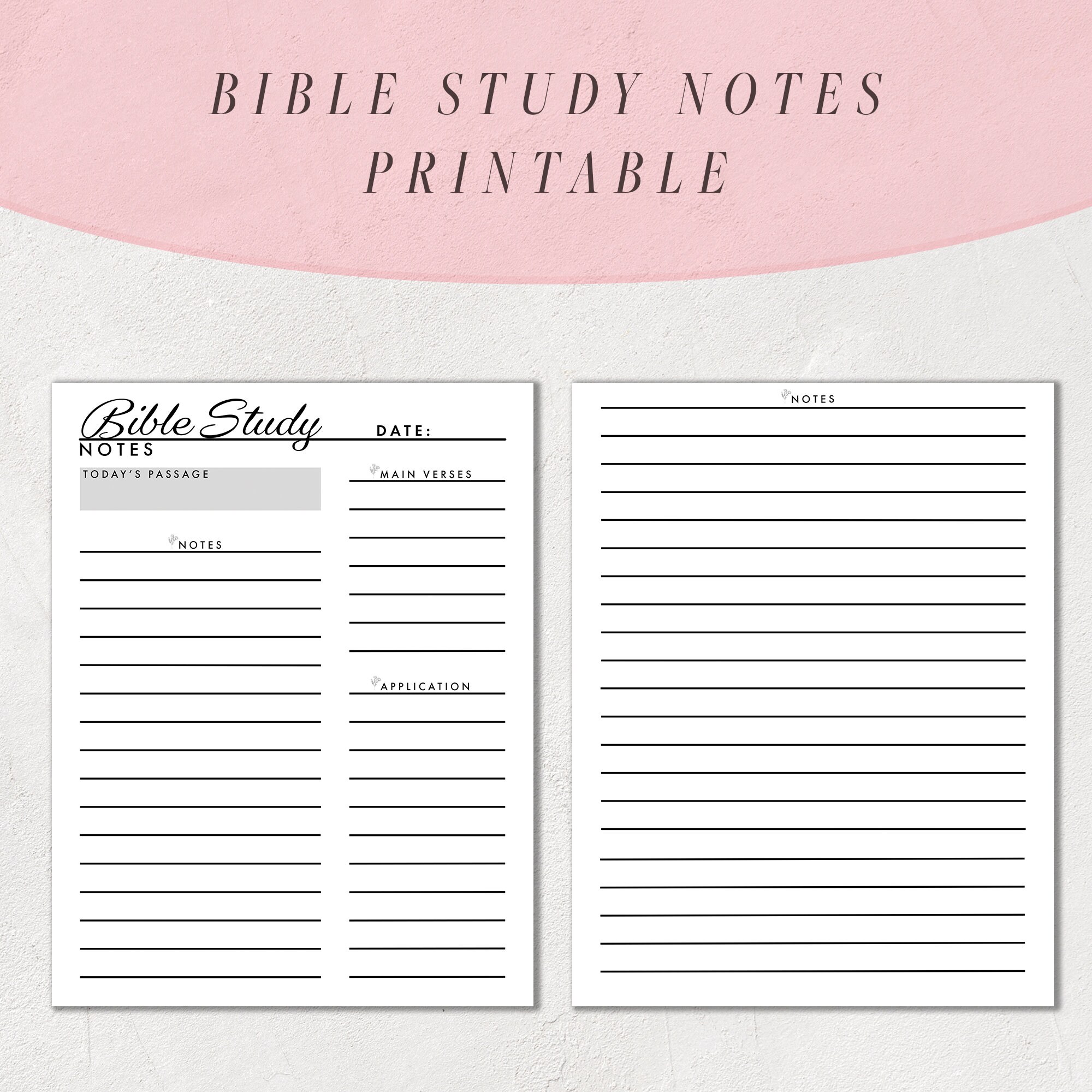 Faithful Printable Bundle | Christian Notes Planner | Journal Pages |US ...