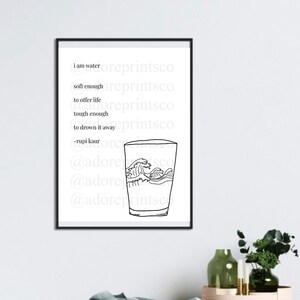 I Am Water Rupi Kaur - Etsy