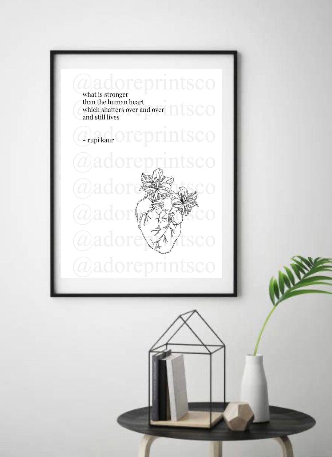 What is Stronger Than the Human Heart Rupi Kaur - Etsy