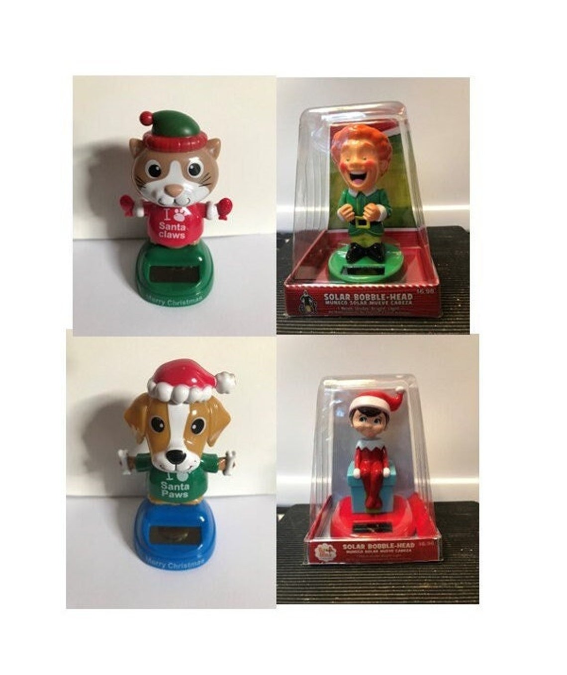 Solar Powered Bobble Heads Christmas - Etsy