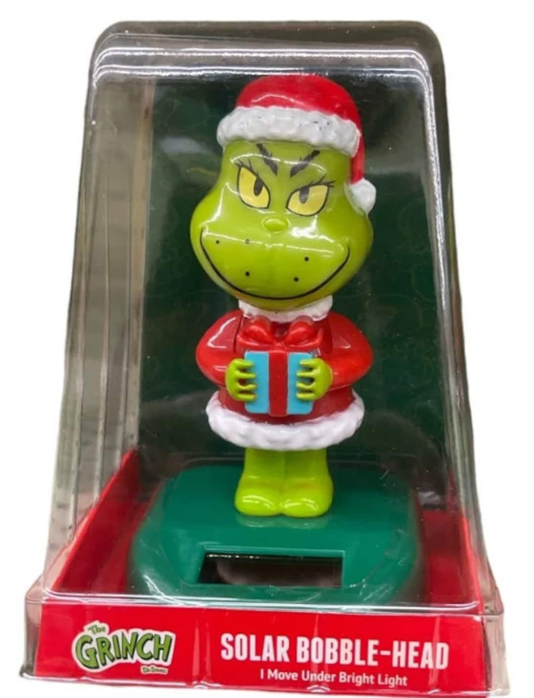 Solar Powered Bobble Heads - Christmas Grinch - Etsy