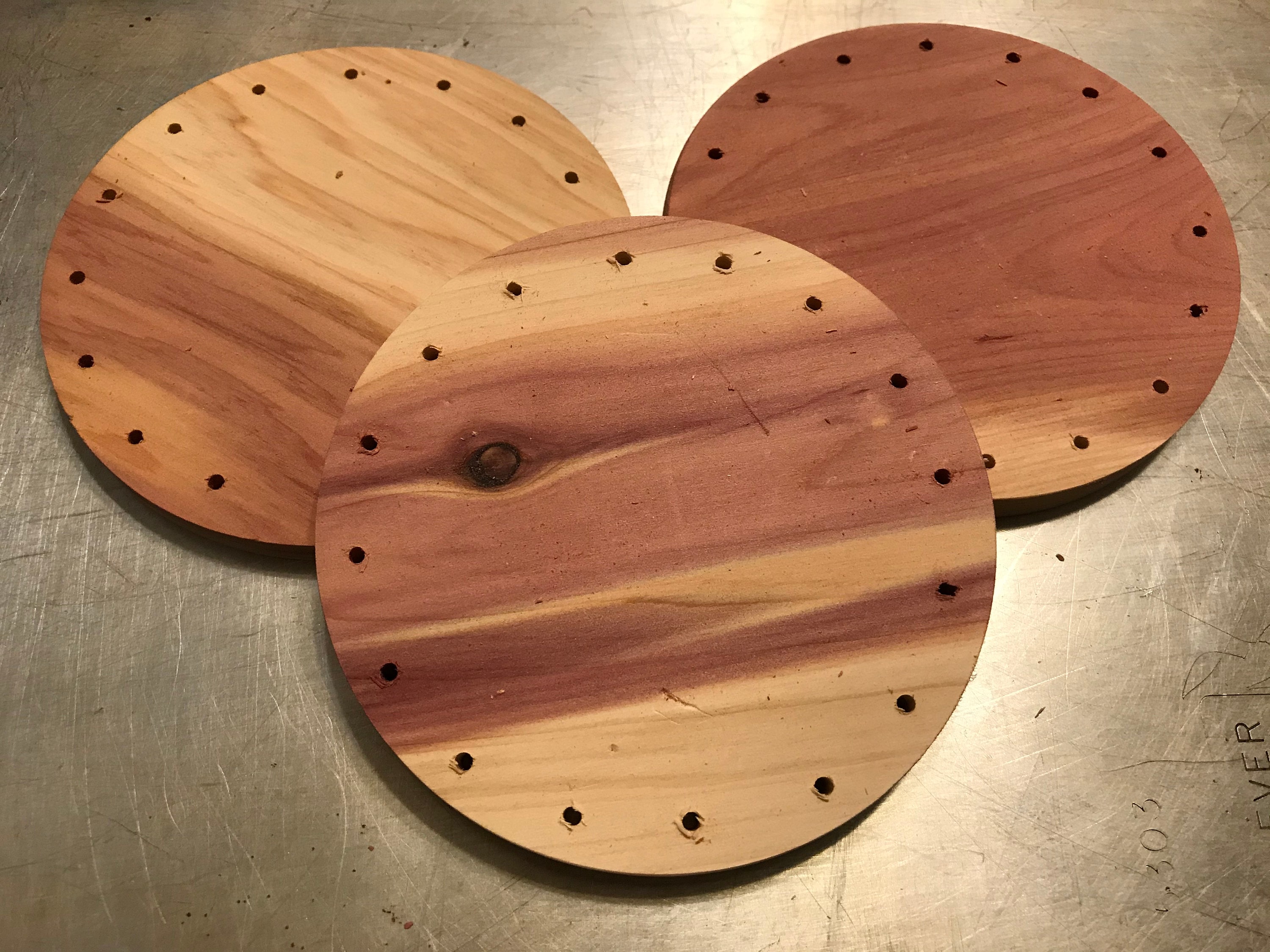 Solid Cedar Pine Needle Basket Bases Pre-drilled 4 Different - Etsy