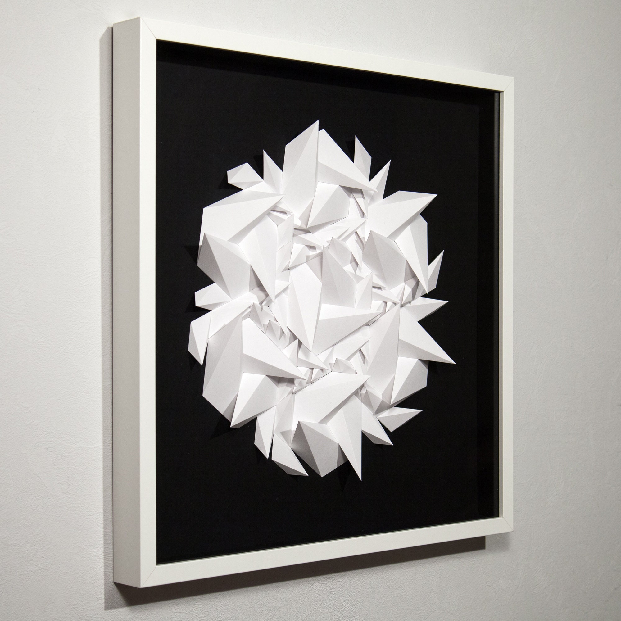 Paper Sculpture 'RADIATE' Abstract Wall Panel | Etsy