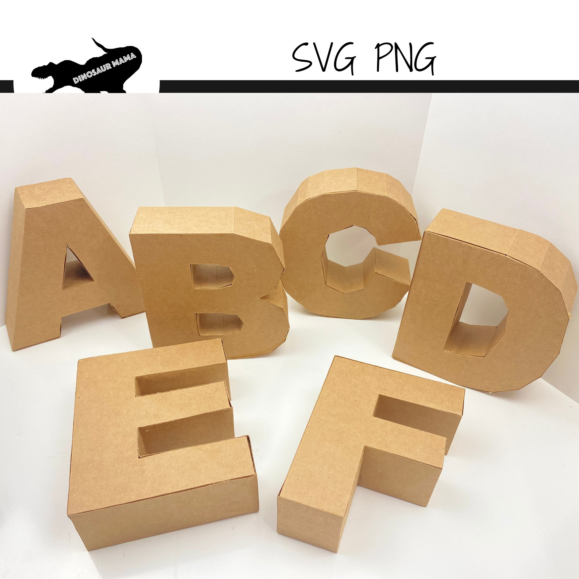 3D Letters SVG File Bundle for Cricut and Silhouette. Letters A-Z ...