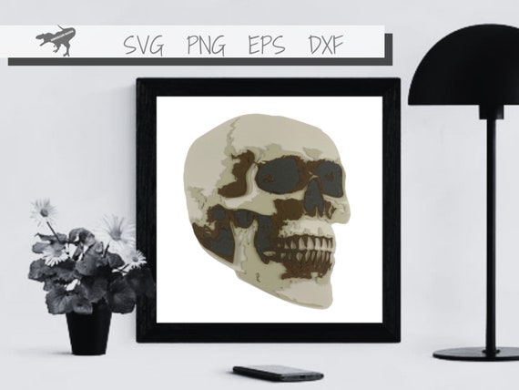 Skull Shadow Box SVG File para Cricut & Silhouette / Imagen - Etsy México