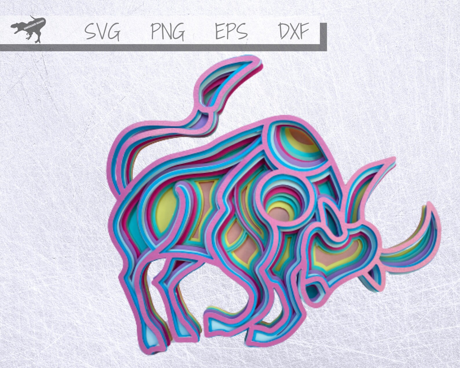 Taurus Shadow Box SVG File for Cricut & Silhouette 3D | Etsy